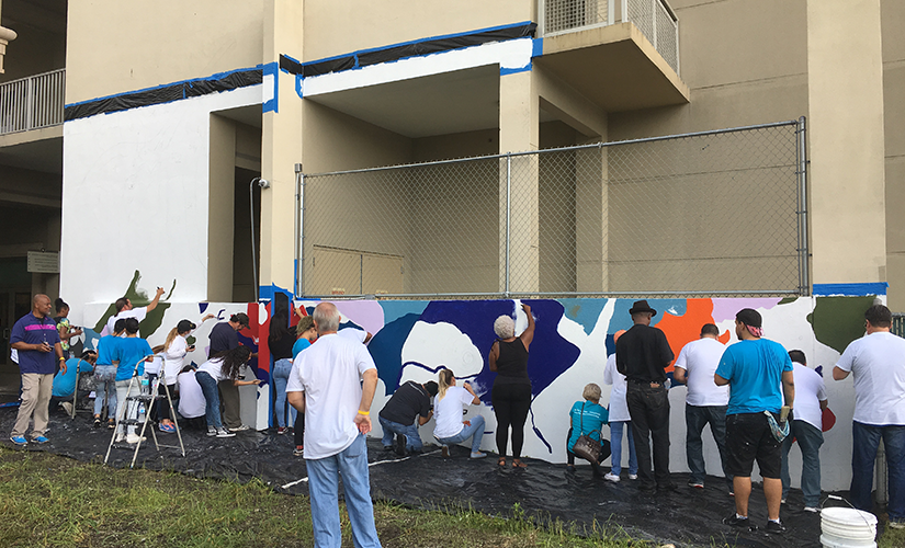 DOW Chemical Work Day Dow Cares Volunteer effort south florida miami ...
